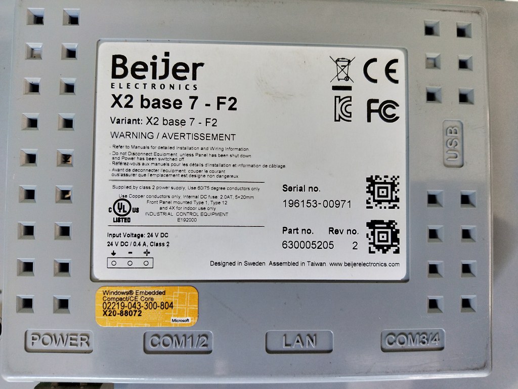 X2 BASE 7 Beijer Electronics 7" Renkli dokunmatik panel fiyatı,